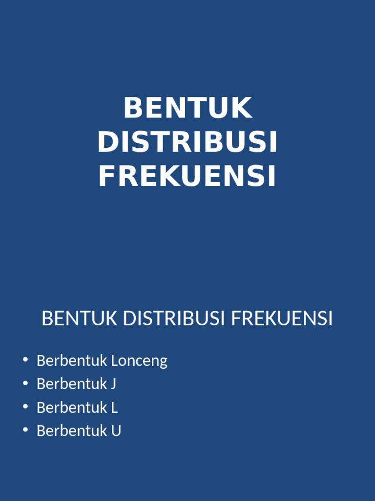 Bentuk Distribusi | PDF