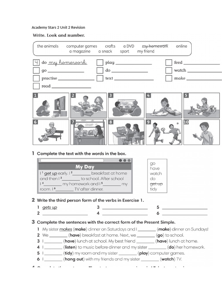 Academy Stars 2 Unit 2 Revision | PDF
