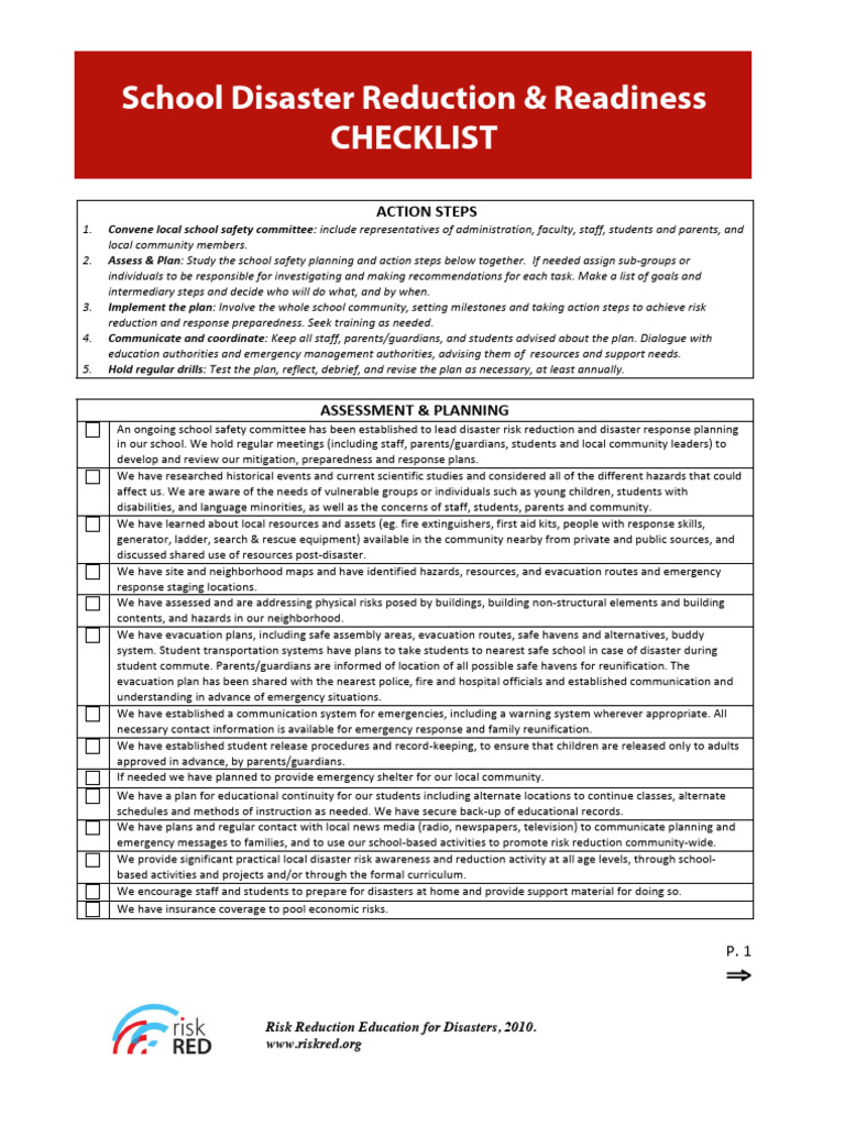 SDRRM CHECKLIST Checklistv.4 | PDF | Emergency Management | Emergency ...