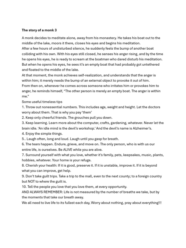 The Story of A Monk 3 | PDF