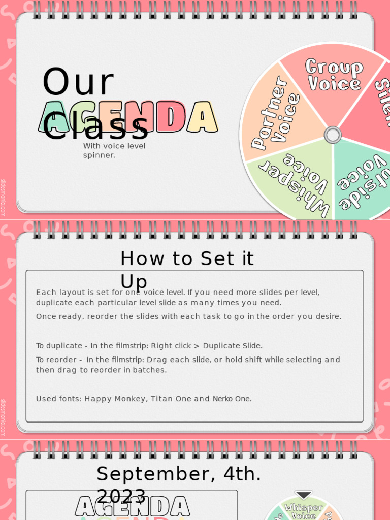 Our Class Agenda · SlidesMania | PDF