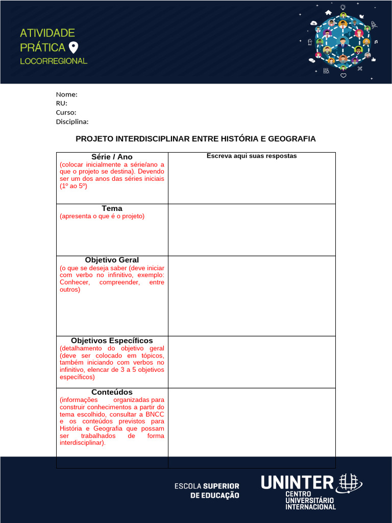 Registro - Da - Pratica Projetos Interdisciplinares Entre Historia e Geografia | PDF | Carreira ...