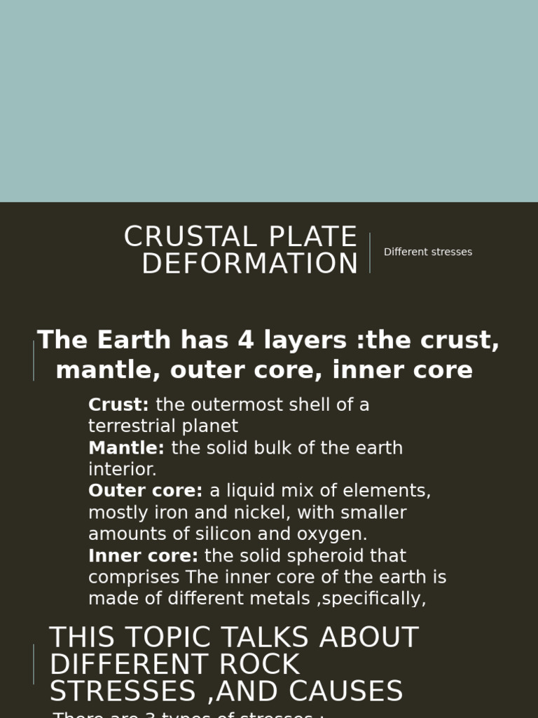 Crustal Plate Deformation | PDF | History