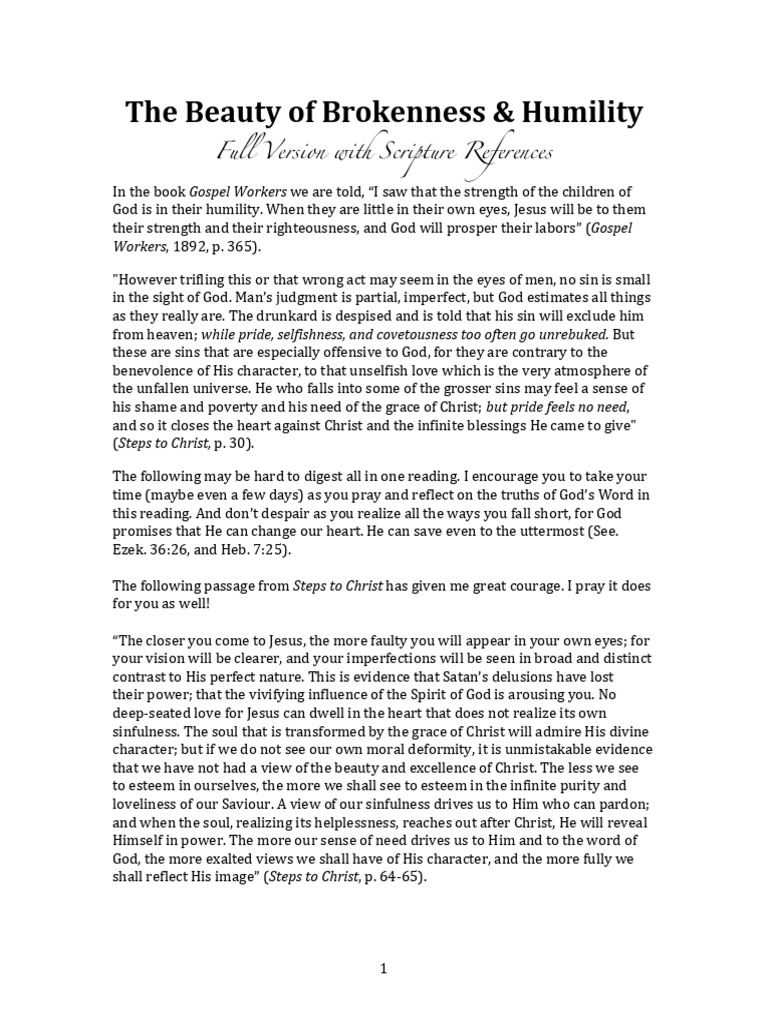 170 - Beauty of Brokenness - Full Version Master3 | PDF | Humility | Jesus
