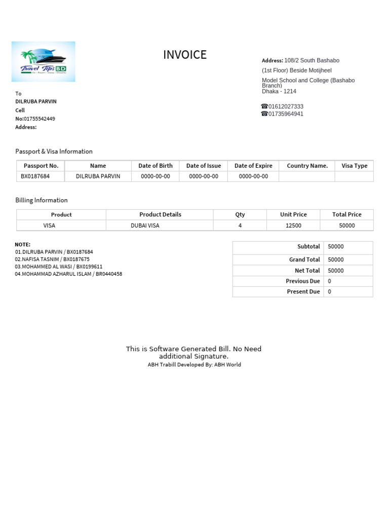 Print Invoice | PDF