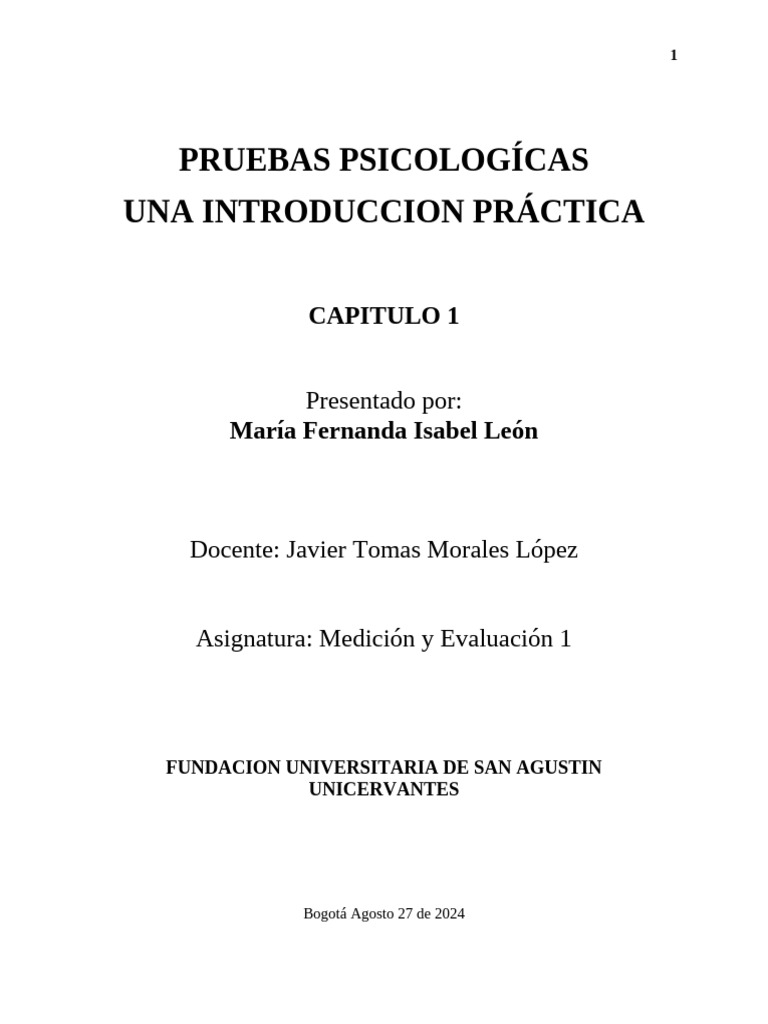 Resumen Capitulo 1 de Pruebas Psicologicas Una Introduccion A La Practica 1 | PDF | Inteligencia ...