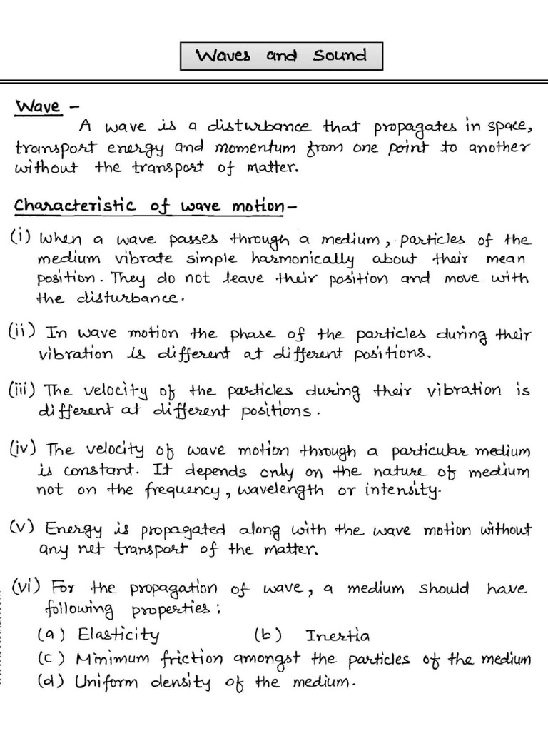 XI - CH 14 - WAVES | PDF
