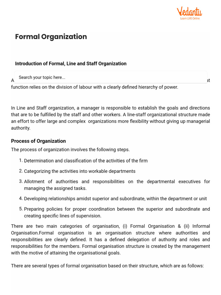Formal Organization | PDF