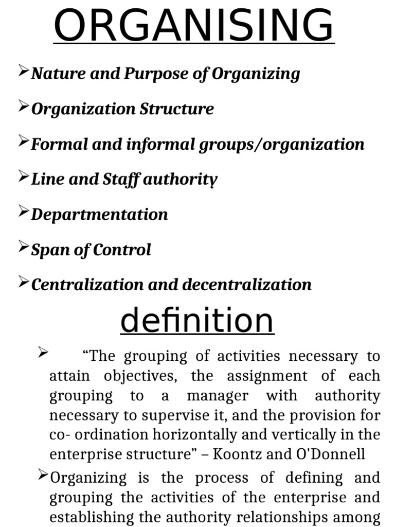Organising Part 1 | PDF | Business | Business Economics