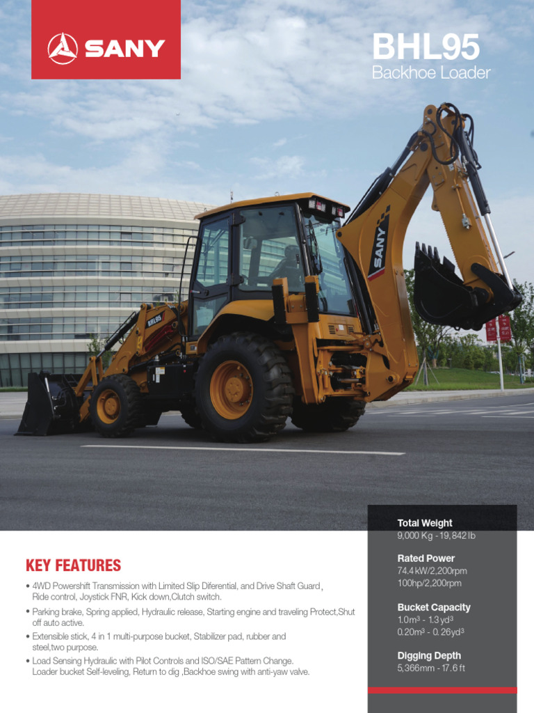 BHL95 - Backhoe - Loader 2023 5 29 V2 | PDF | Loader (Equipment ...