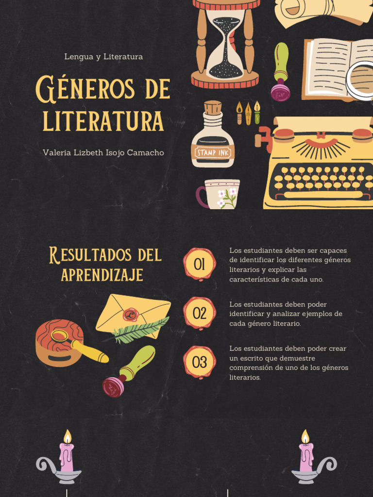 Tipos de géneros literarios | PDF | Poesía | Prosa