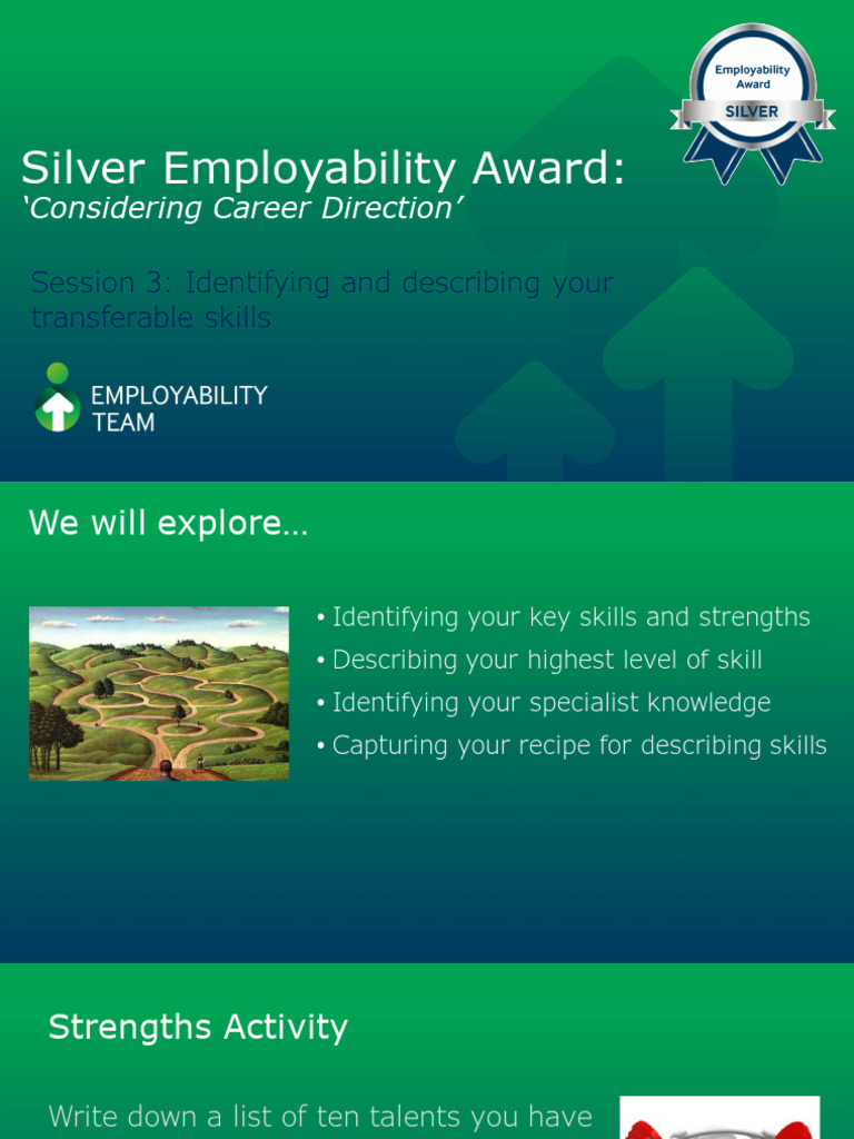 3 Skills and Strengths - Silver Award Jan 24 | PDF | Verb | Subject ...