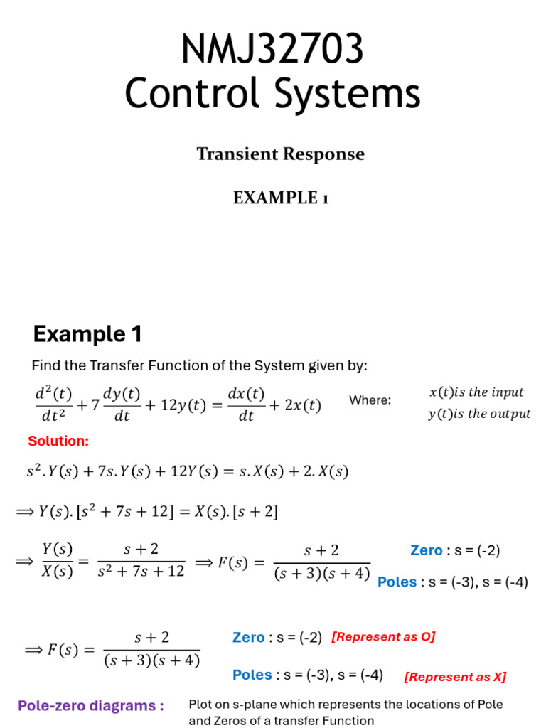 Transient Response Example 1 | PDF | Teaching Methods & Materials