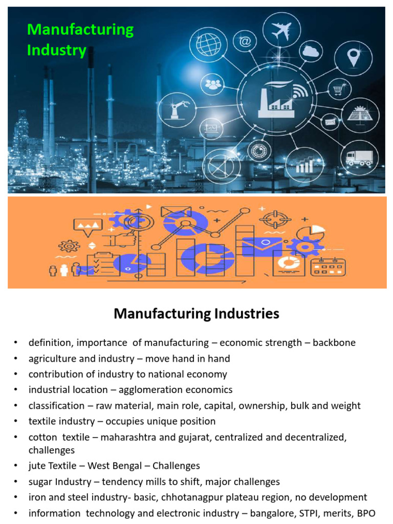 Manufacturing Industry Overview | PDF | Sugarcane | Sewage Treatment
