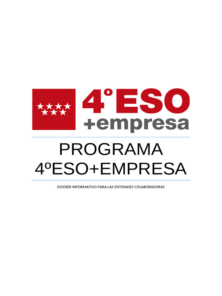Programa 4ºESO+Empresa: Estancias Educativas | PDF | Business | Escuelas