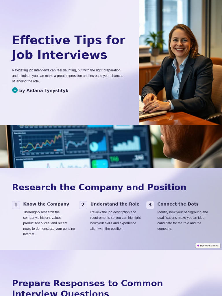 Effective Tips For Job Interviews | PDF