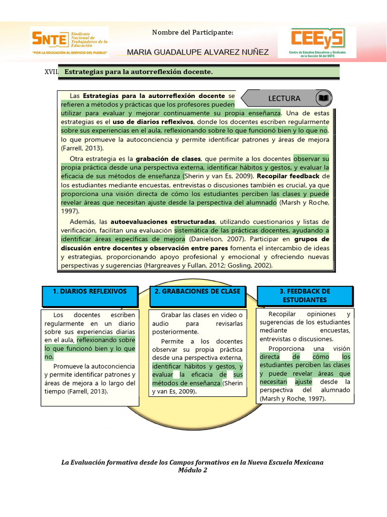 Estrategias para la Autorreflexión Docente | PDF | Evaluación | Enseñando