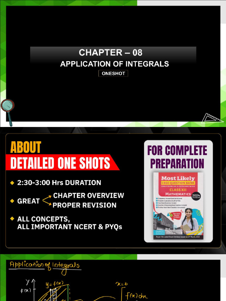 CH 8 Application of Integrals | PDF