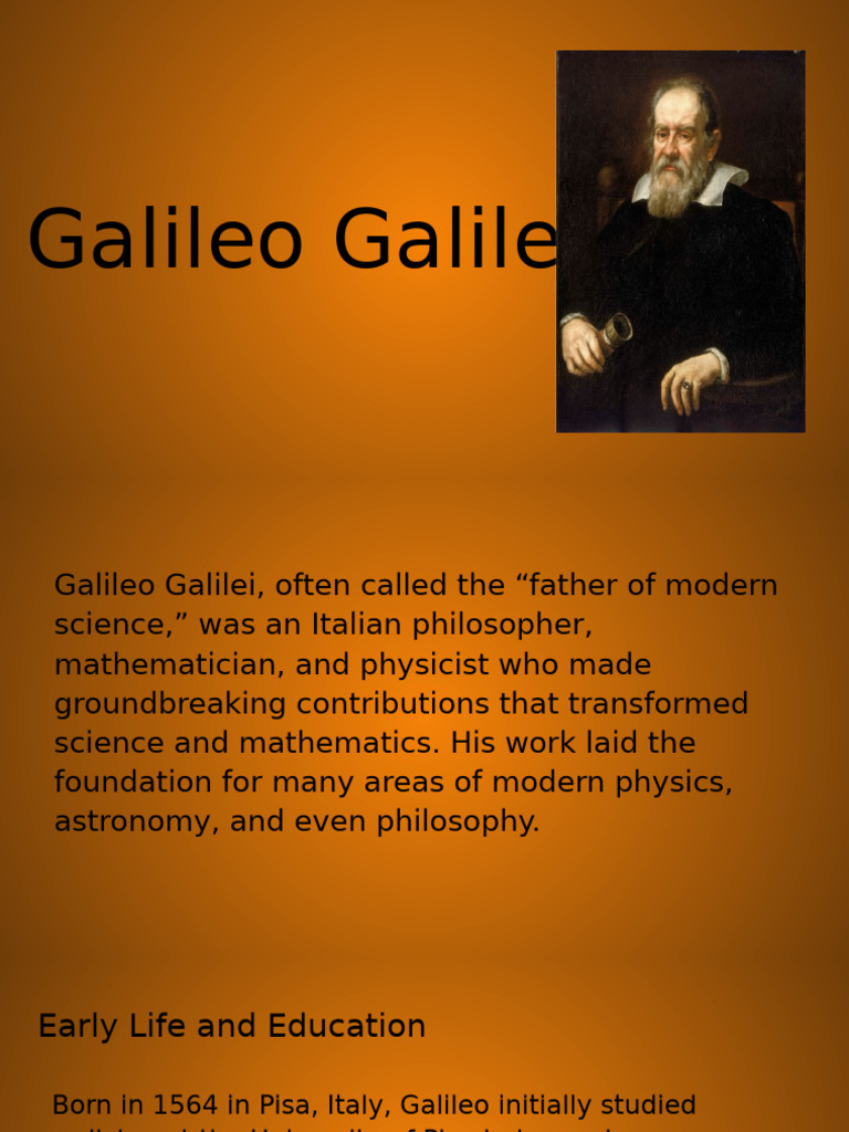 Sts PPT Report | PDF | Galileo Galilei | Science