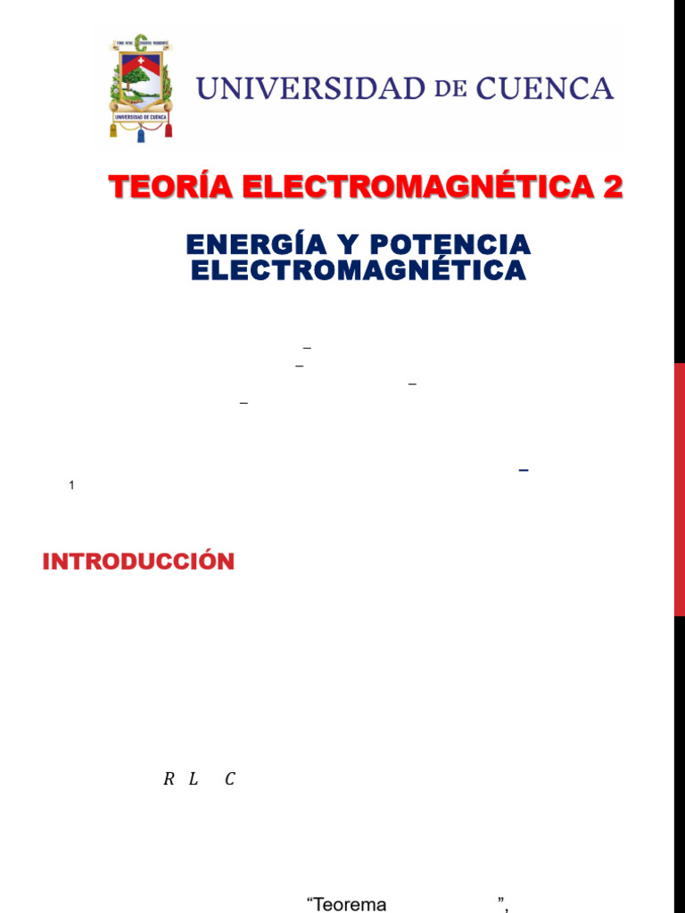 Diaposs Interciclo Electro 2 | PDF | Olas | Electromagnetismo