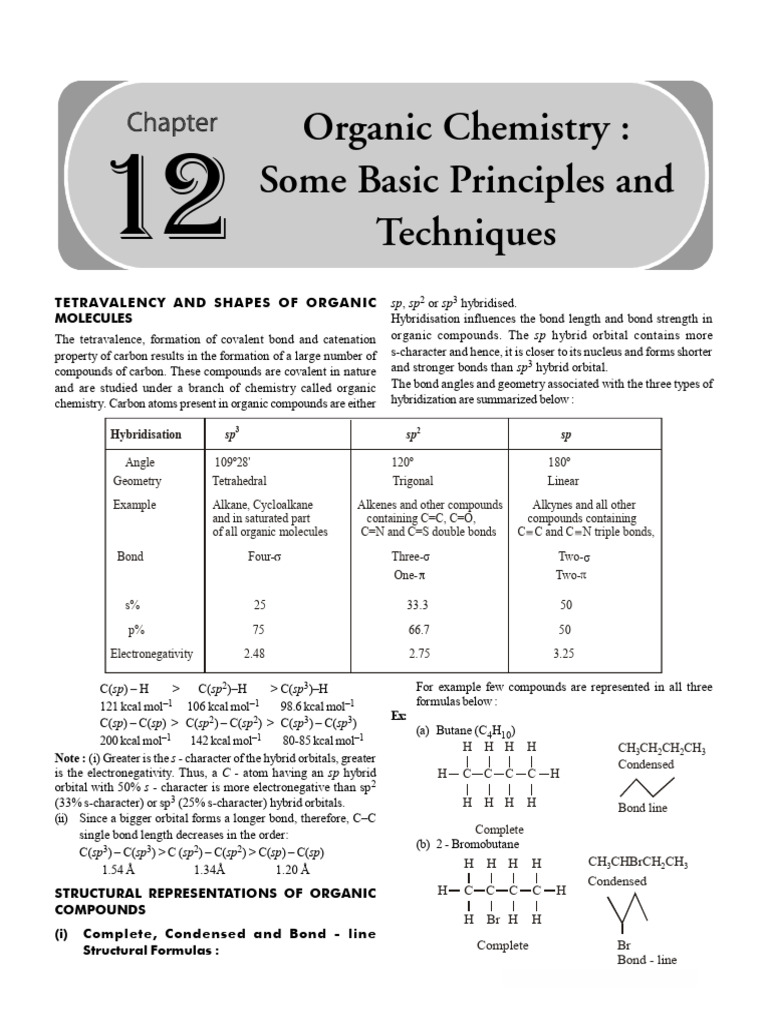 12 - Organic Chemistry Some Basic Principles and Techniques | PDF | Isomer | Methyl Group