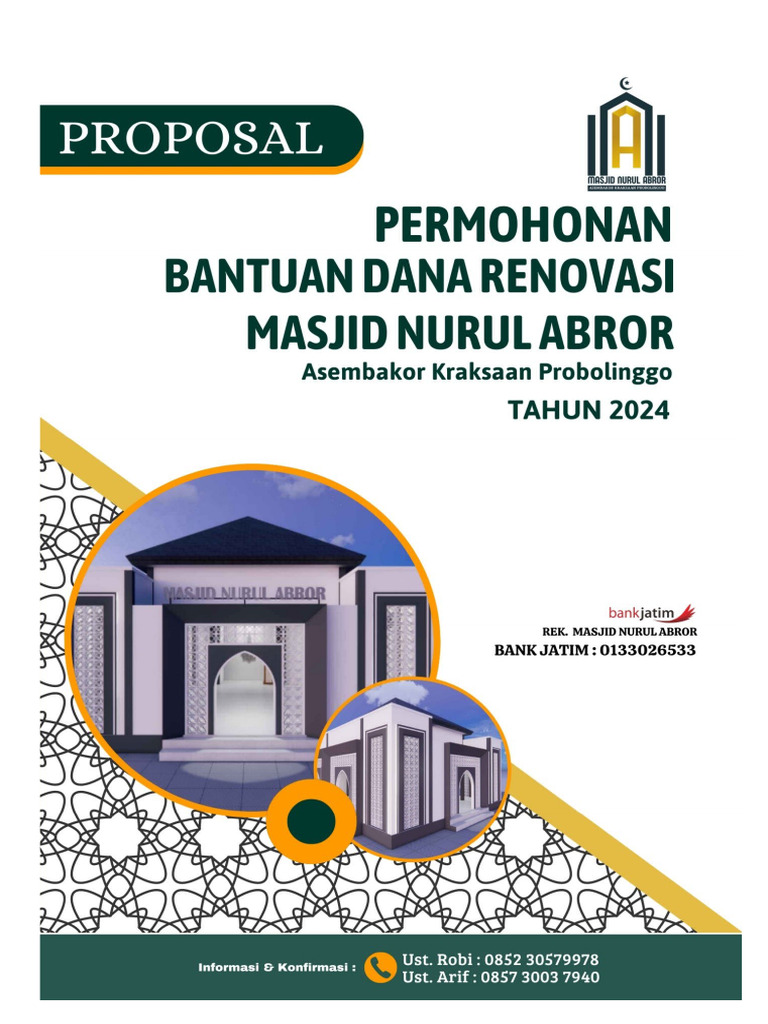 Proposal Bangun Masjid Na OK Revisi | PDF