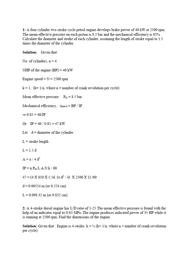 IC Engines Tutorials | PDF | Diesel Engine | Horsepower
