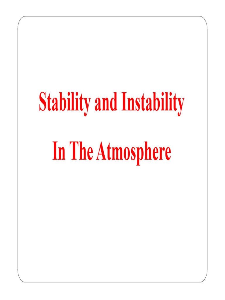 Atmospheric Stability Explained | PDF | Meteorology | Atmosphere