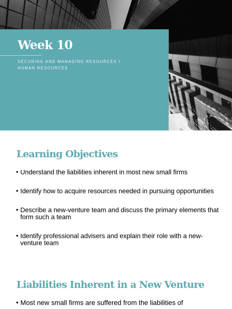 Week 10 - EnTR320 - Fall 24 | PDF | Entrepreneurship | Employment