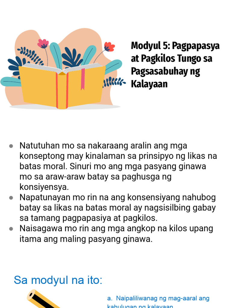 Modyul 5 - Pagpapasya at Pagkilos Tungo Sa Pagsasabuhay NG Kalayaan | PDF