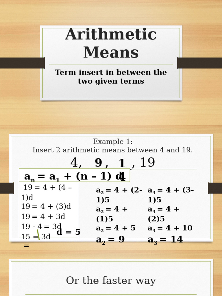 Arithmetic Means | PDF | Arithmetic | Mathematics