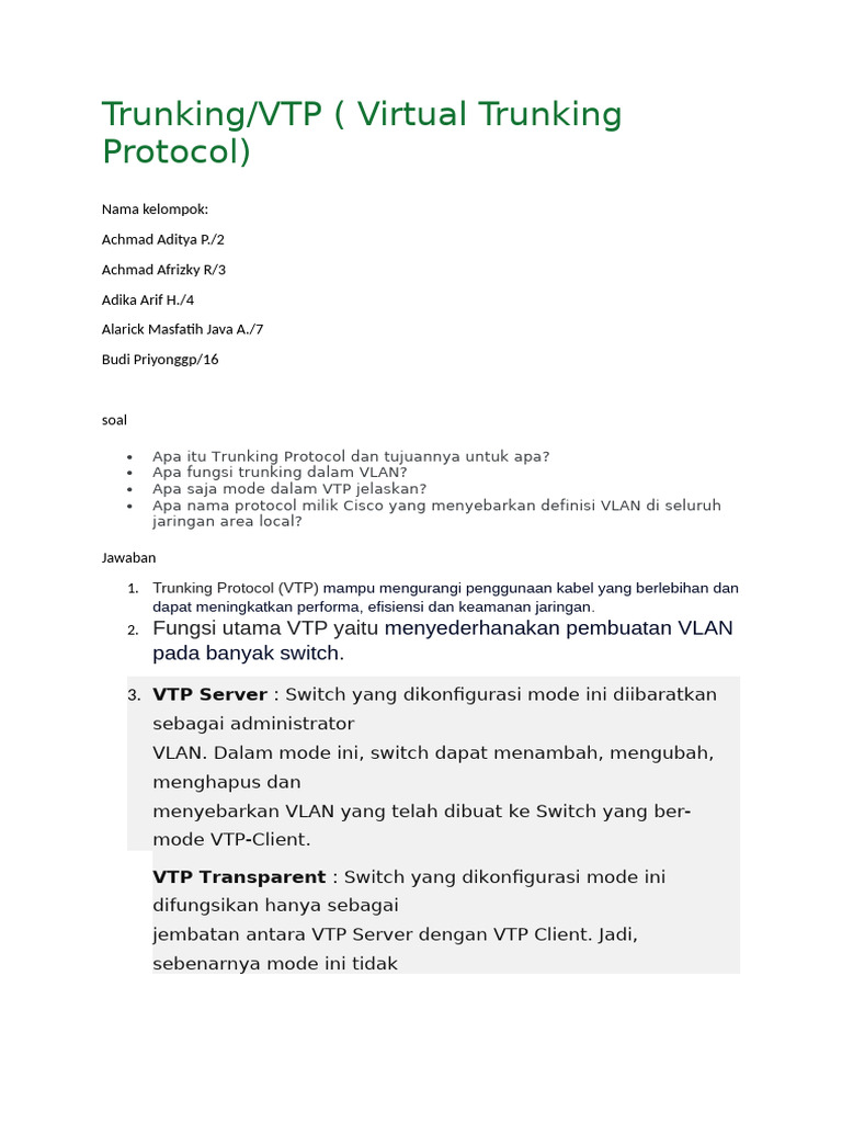 Trunking | PDF | Komputer