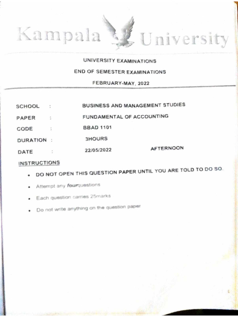 Bba Past Papers | PDF