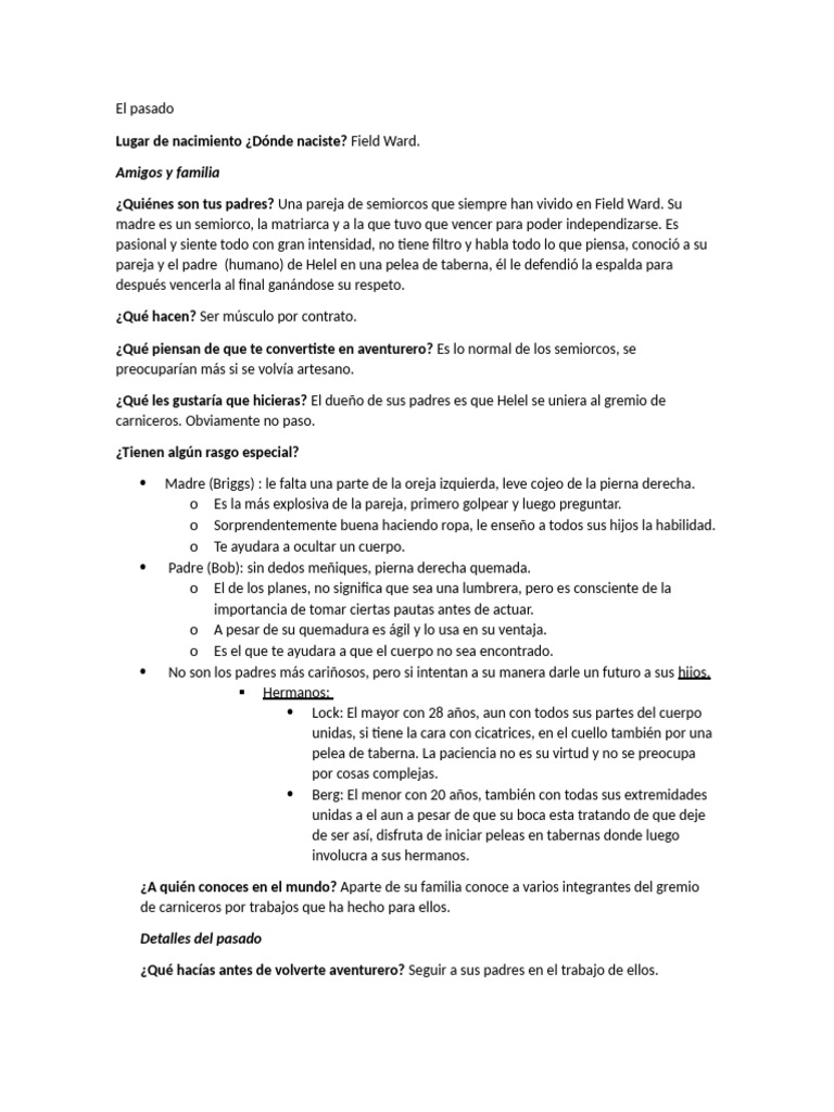 Helel: Aventurera Semiorco en el Bosque | PDF
