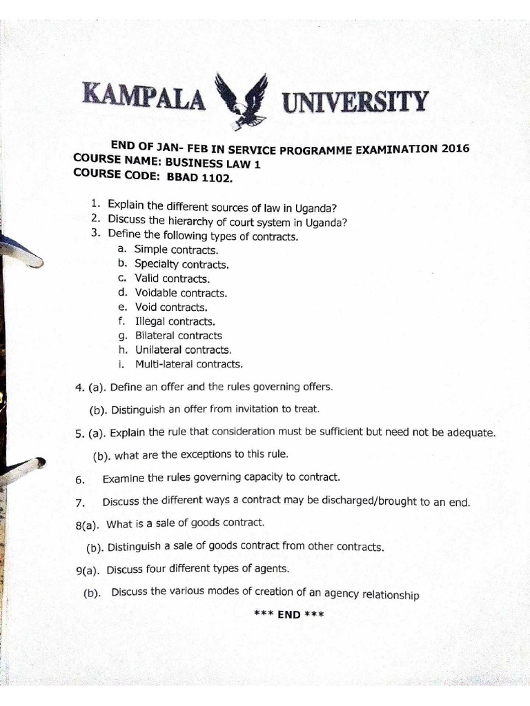 Business Law 1 Papers | PDF