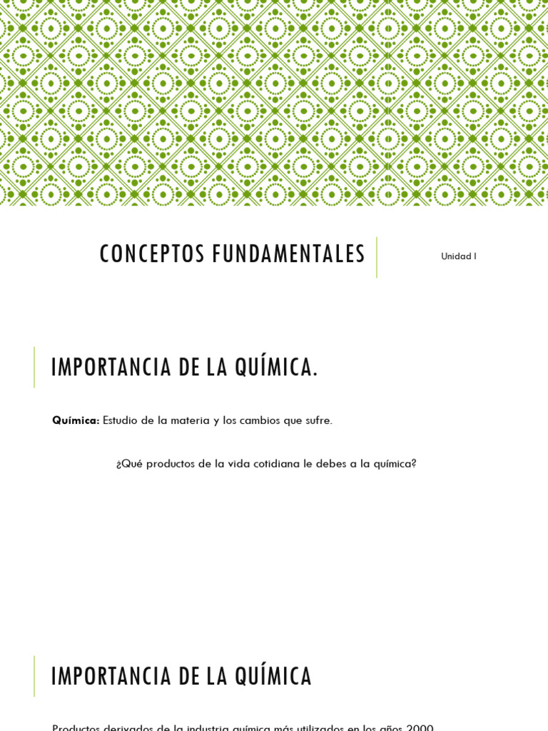 Unidad I. Conceptos Fundamentales de Quimica | PDF | Compuestos químicos | Moléculas
