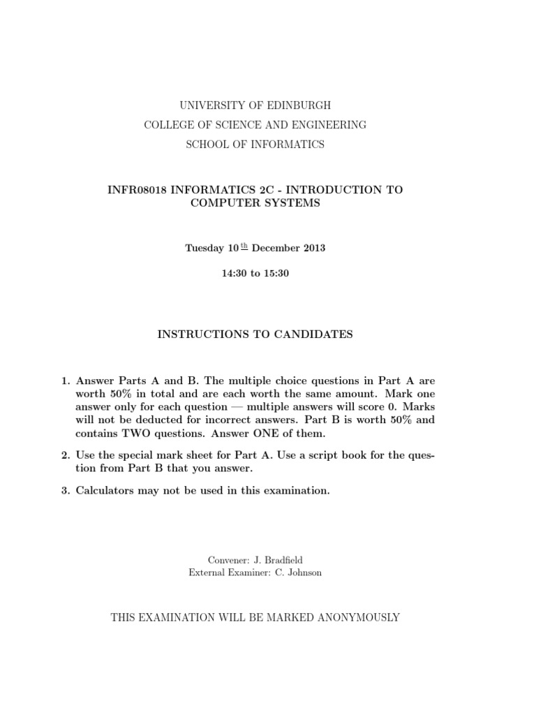 inf2c-cs-201314 | PDF | Computer Science | Computing