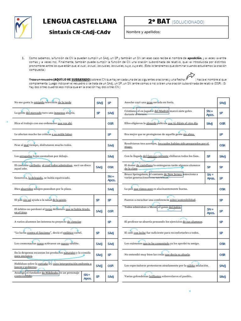 Ejercicio CN - CA - CAdv SOLUCIONADO - Annotated | PDF