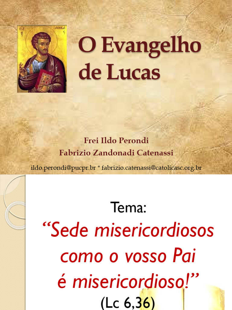 Características do Evangelho de Lucas | PDF | Evangelho de Lucas | Jesus