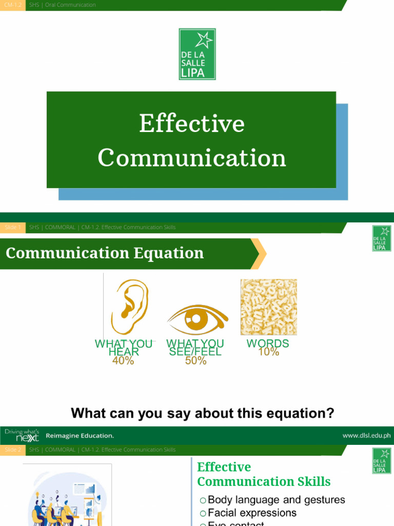 CM-1.2. Effective Communication Skills | PDF | Career & Growth