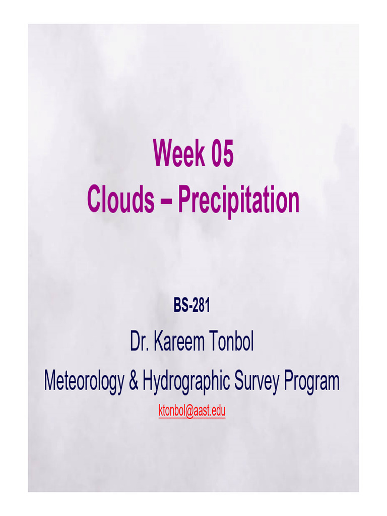 Presentation BS281 Week 05 | PDF | Cloud | Sky