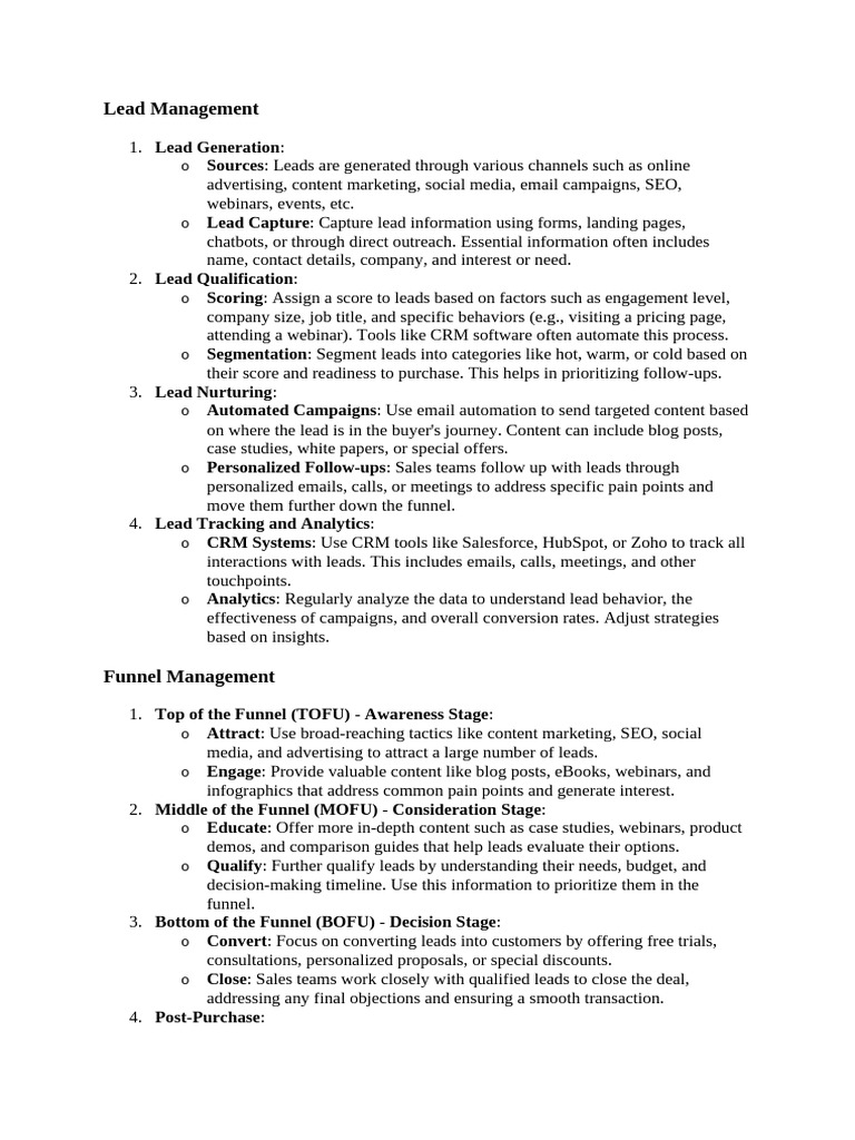 Lead Management | PDF | Customer Relationship Management | Analytics