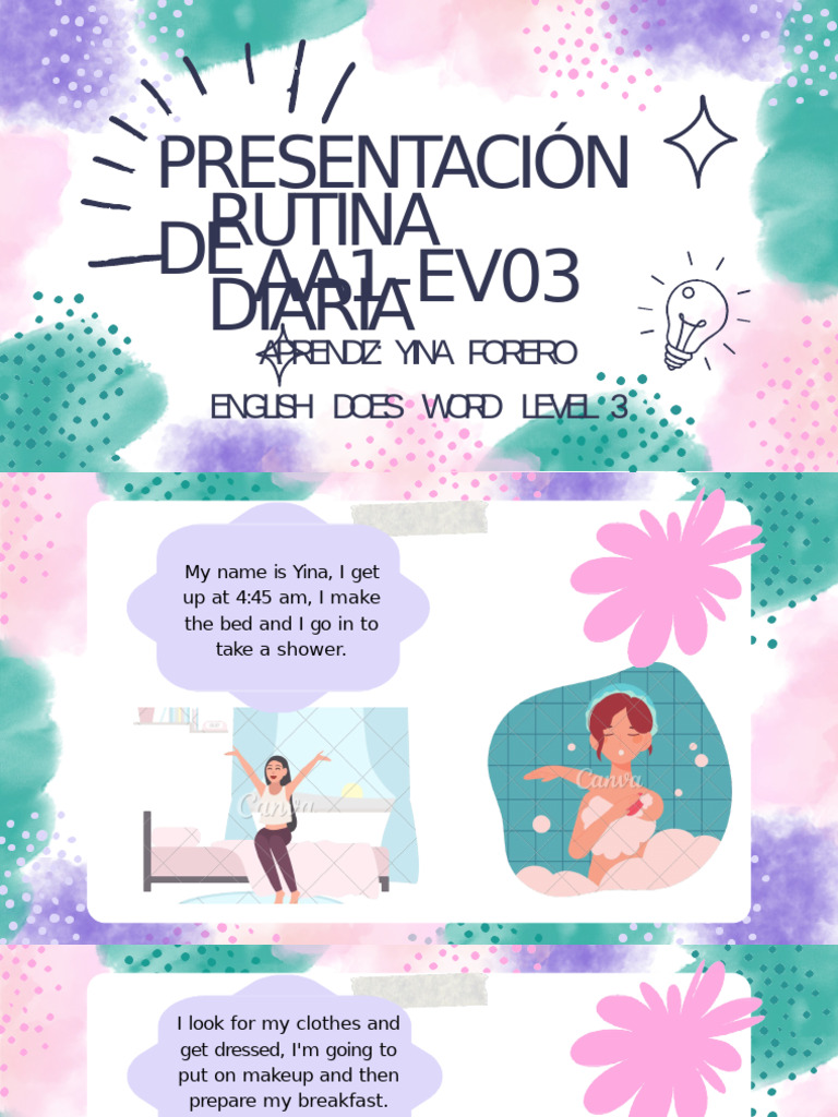 Presentación de La Rutina Diaria | PDF