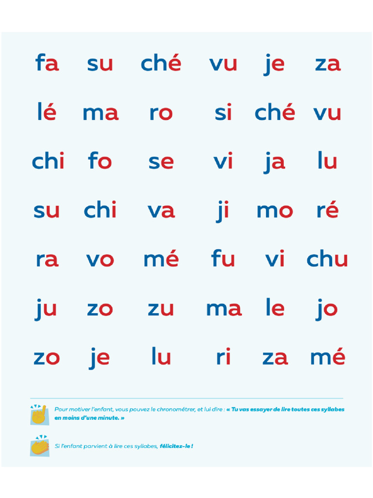 Apili Les Syllabes 1 | PDF