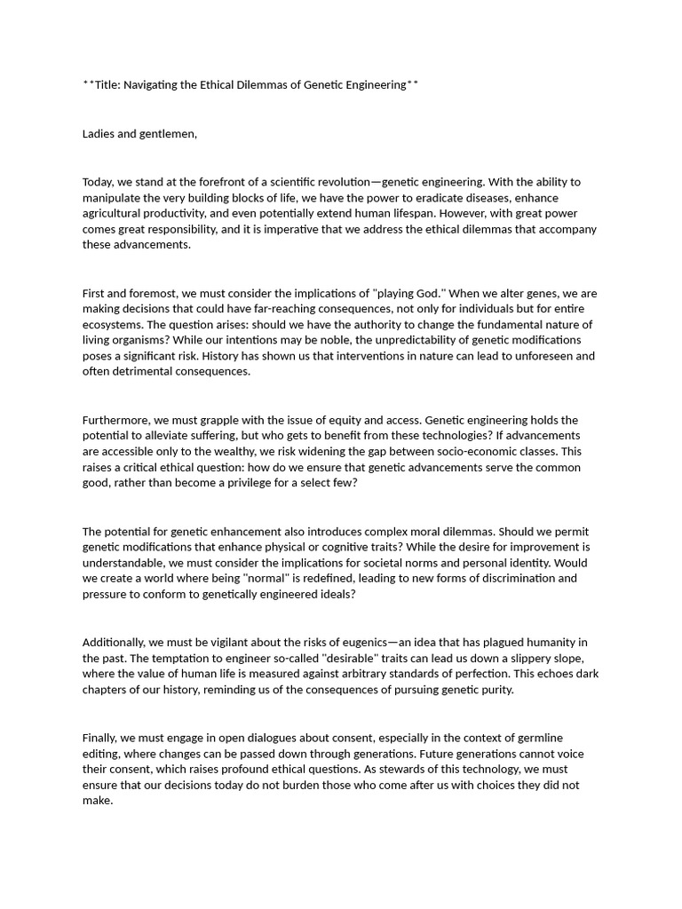 genetic enginnering | PDF | Eugenics | Genetic Engineering