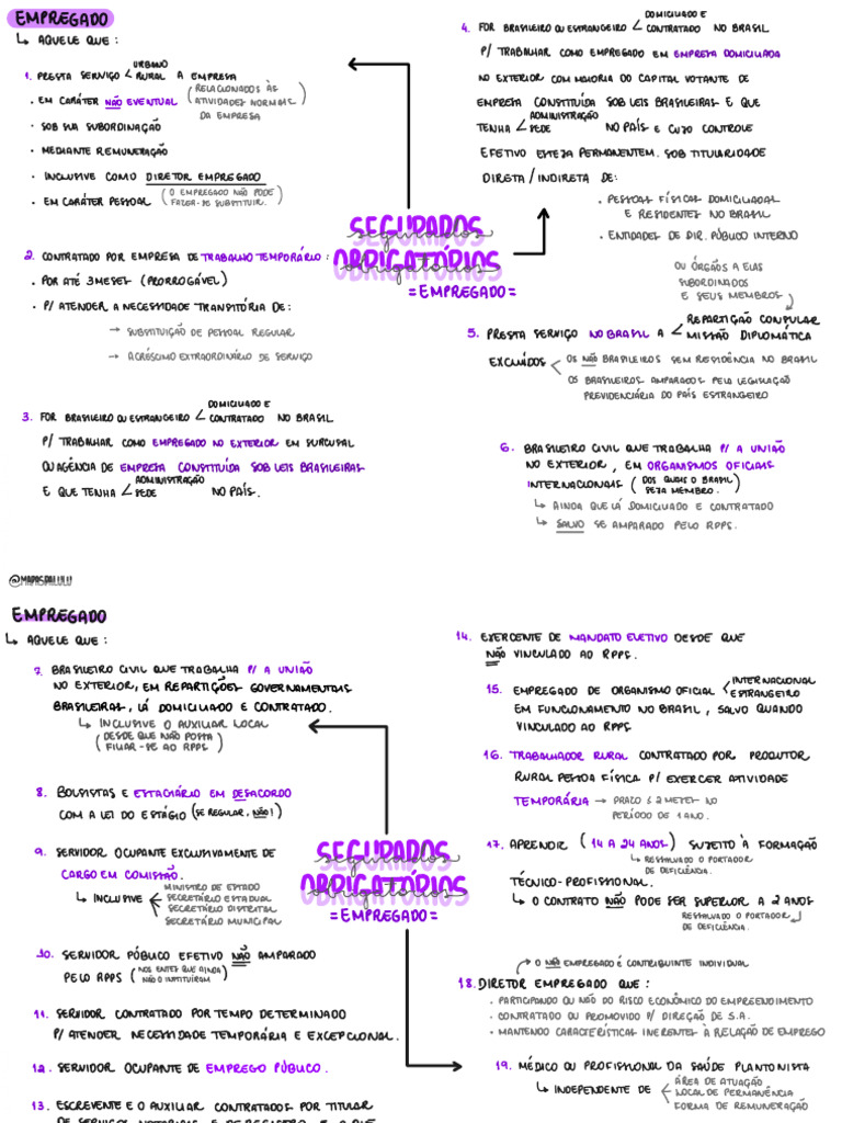 Direito Previdenciário MAPA MENTAL AULA 01 | PDF