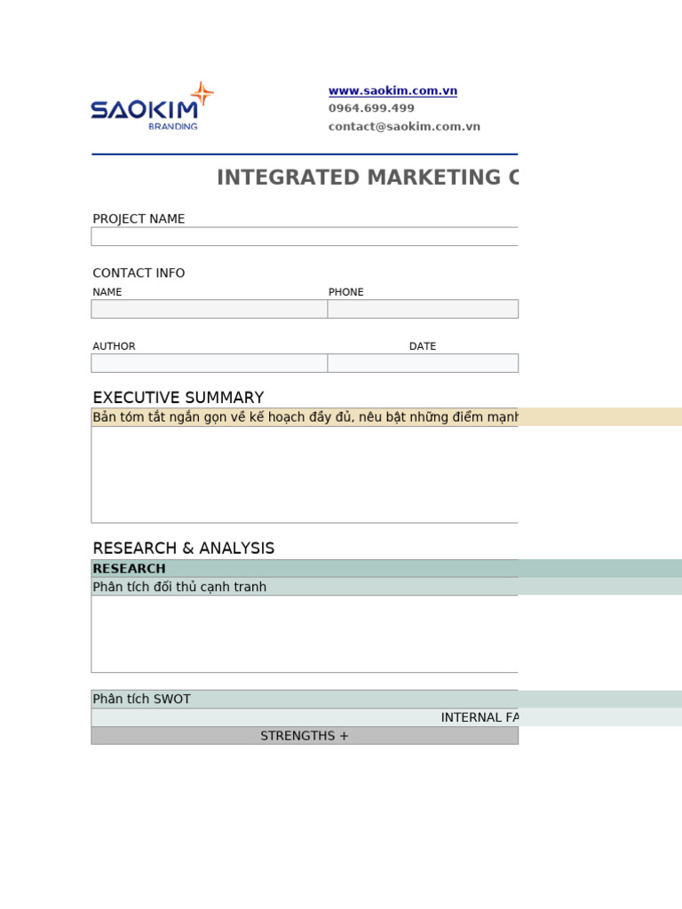(IMC) Template | PDF