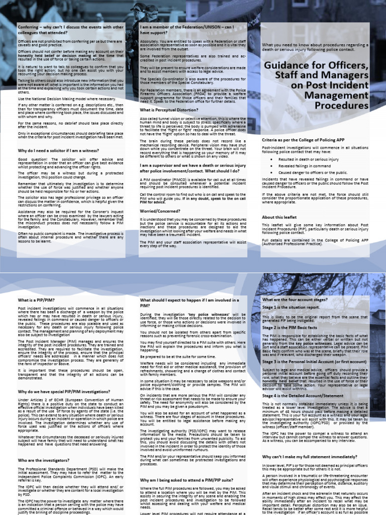 pip-leaflet | PDF | Police | Perception