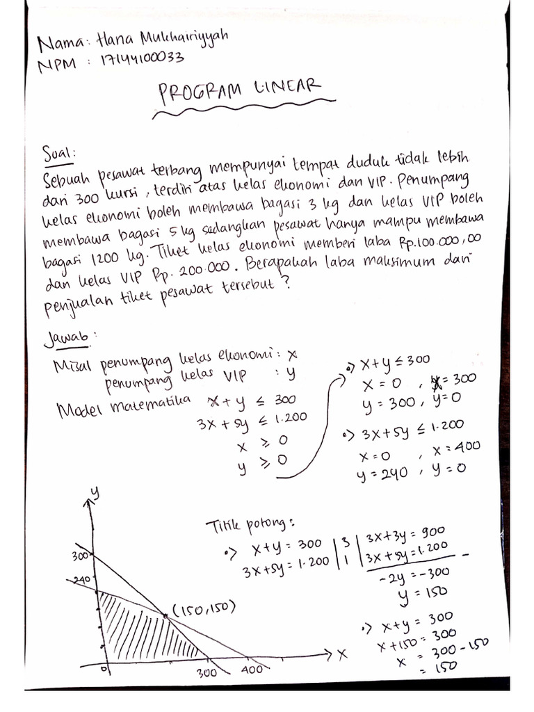 Program Linear 1 | PDF