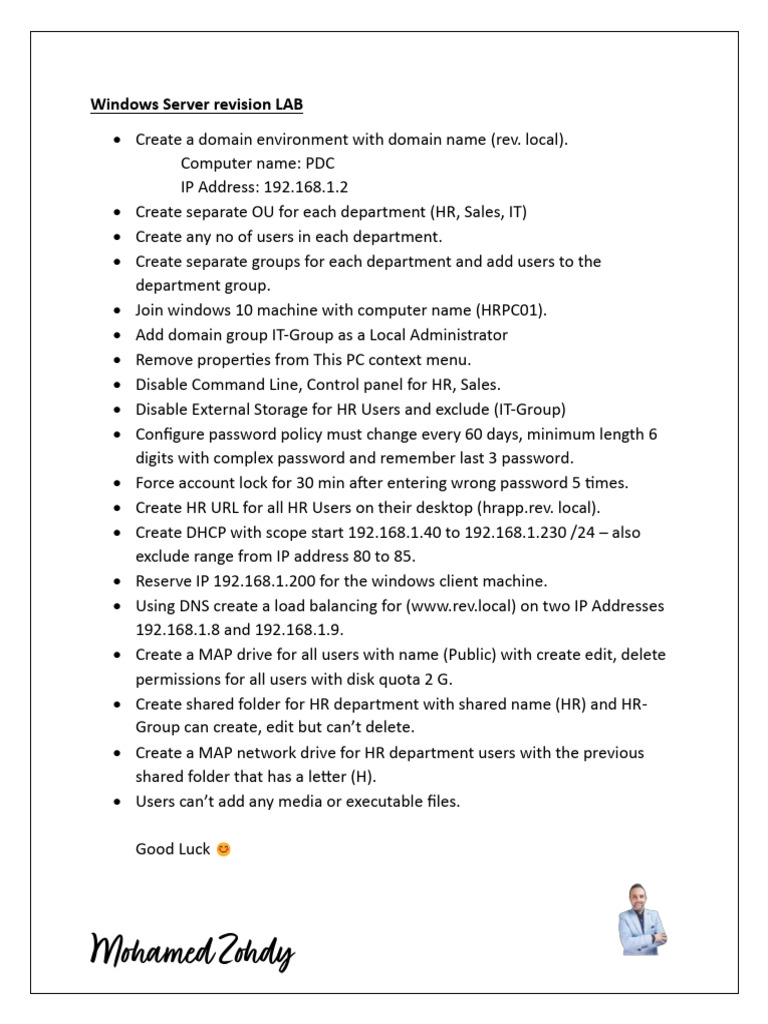 Windows Server Domain Setup Guide | PDF